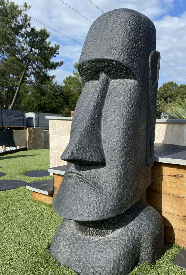 Statue Moai Premium - Pierre Naturelle | Aquiter